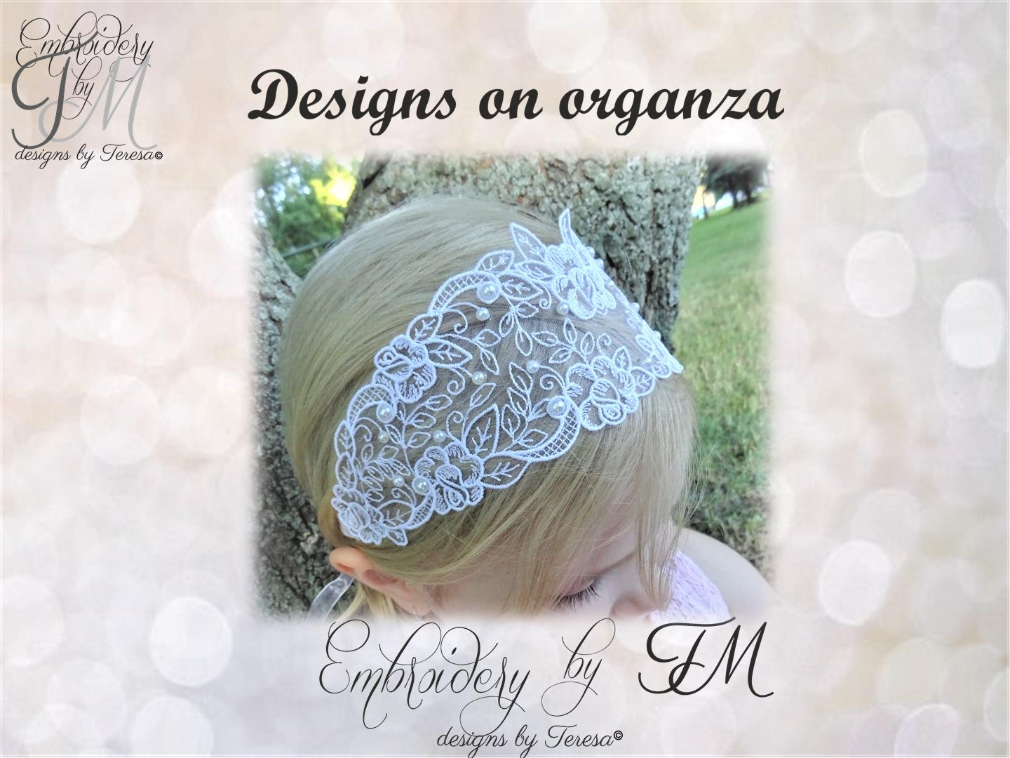 Designs on organza – Embroidery by TM - designs by Teresa s.r.o.