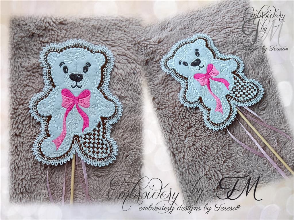 Cute Bear Girl/ 5x7 hoop/two variations – Embroidery by TM - designs by ...