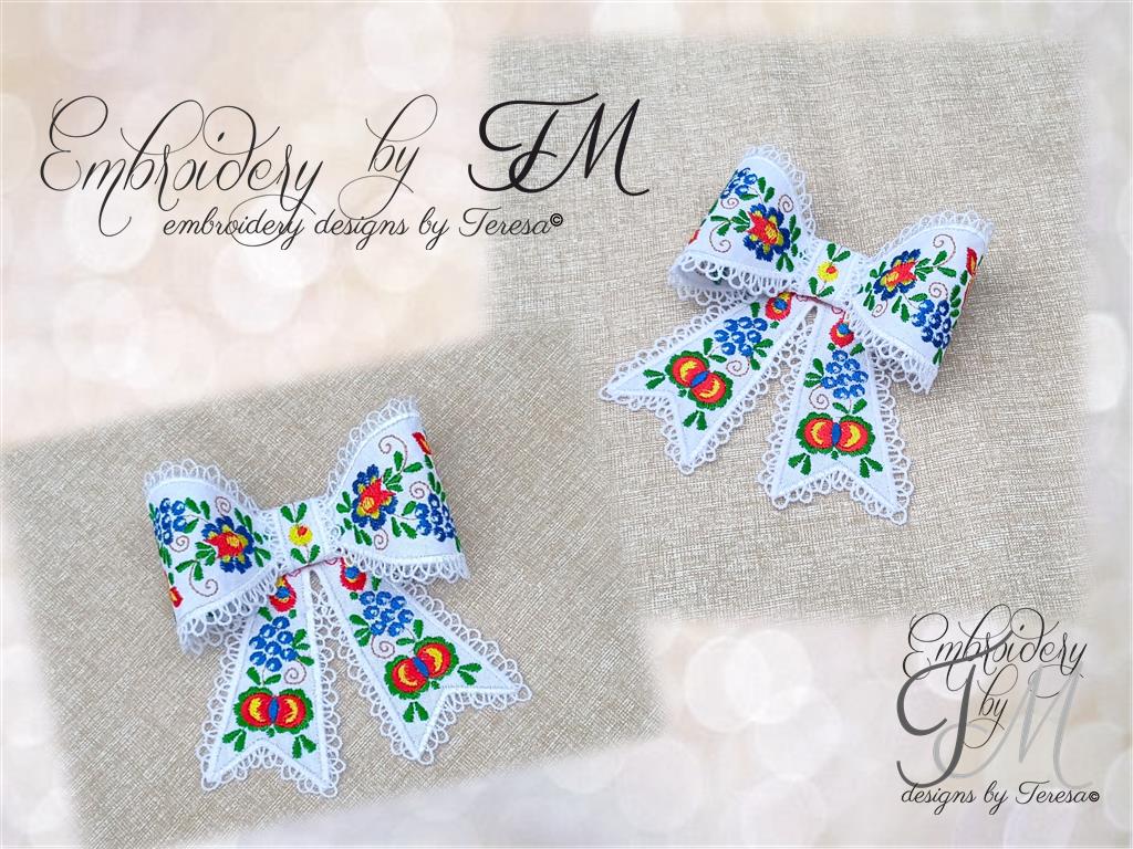 Bow - folklore motifs from Slovacko region/FSL+fabric – Embroidery by ...