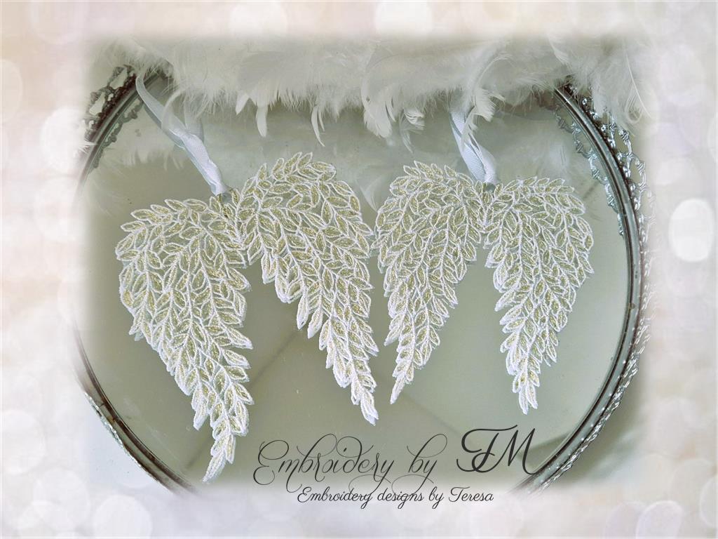 Wings /three sizes/ 5x7 hoop and 4x4 hoop – Embroidery by TM - designs ...