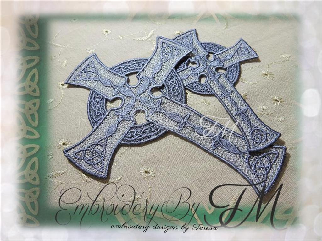 Celtic cross FSL/ two sizes/ with loop and without loop – Embroidery by ...