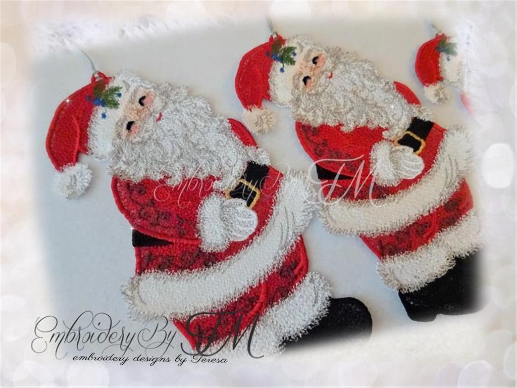 FSL Santa / three sizes – Embroidery by TM - designs by Teresa