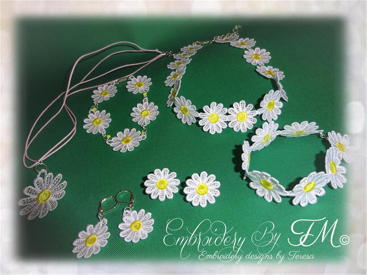 FSL jewelry Daisy (two bracelets, pendant, choker, two pairs of earrin ...
