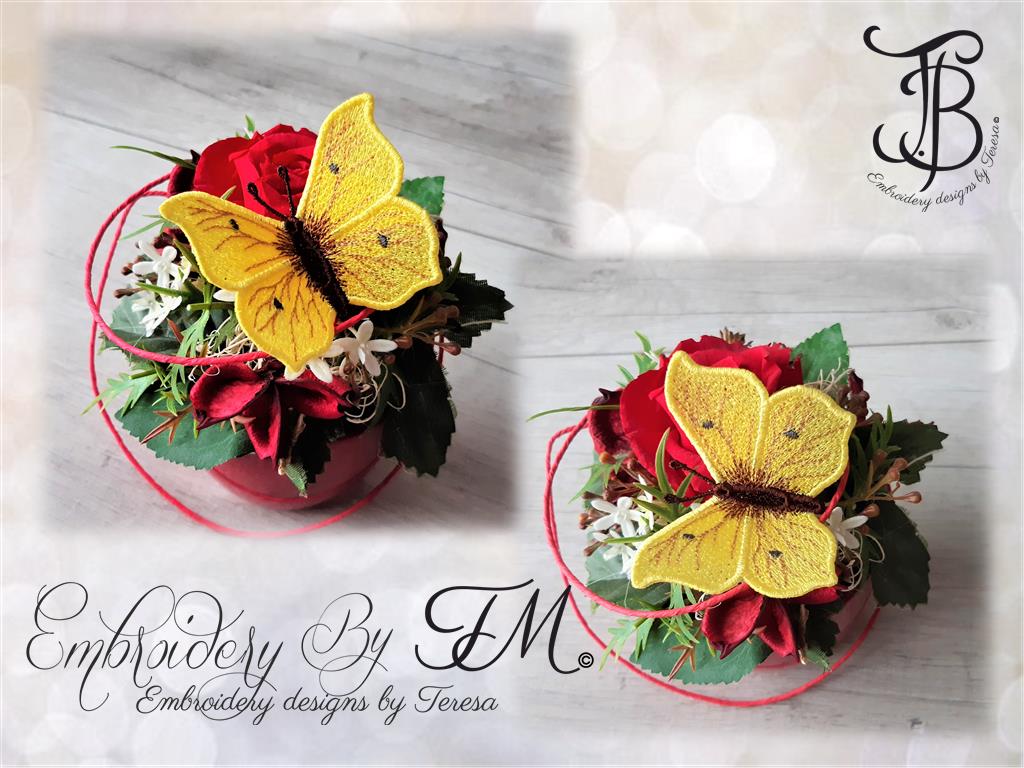 Butterfly No.23/4x4 hoop – Embroidery by TM - designs by Teresa s.r.o.