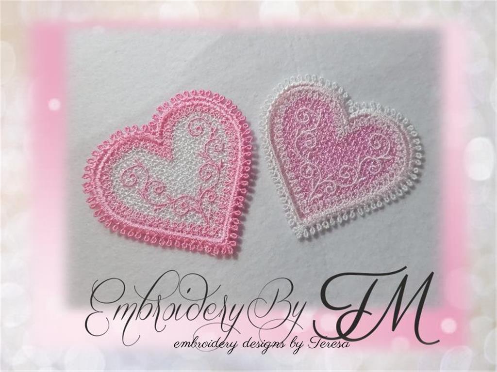 Small heart FSL – Embroidery by TM - designs by Teresa s.r.o.