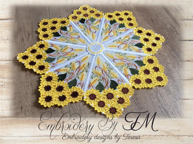 Large set Sunflower – Embroidery by TM - designs by Teresa s.r.o.