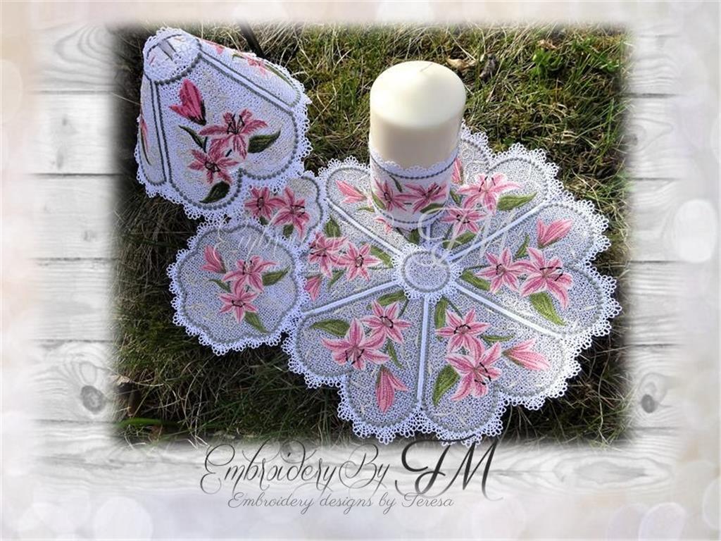 Large set with Lily – Embroidery by TM - designs by Teresa s.r.o.