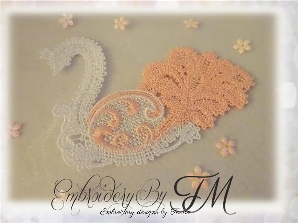 Swan FSL / 4x4 hoop ( battenburg lace) – Embroidery by TM - designs by ...