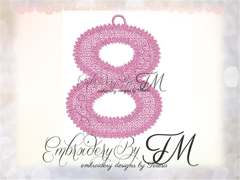 Number lace 8/4x4 hoop – Embroidery by TM - designs by Teresa s.r.o.