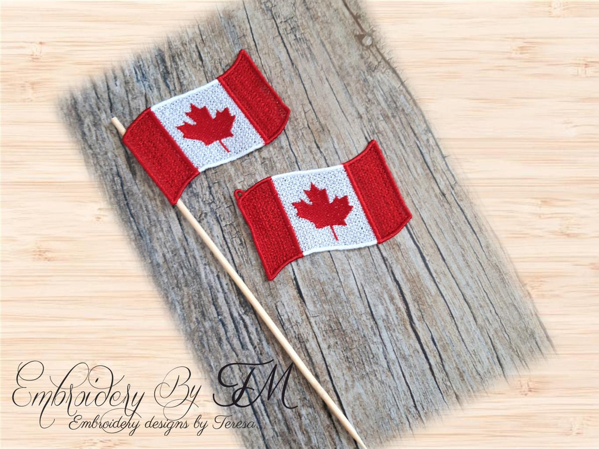 Flag of Canada / 4x4 hoop – Embroidery by TM - designs by Teresa