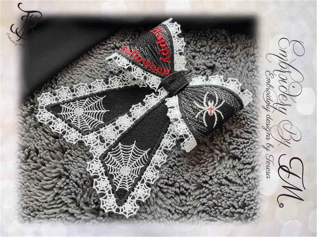 Halloween bow FSL / two sizes/ 6x10 and 5x7 hoop – Embroidery by TM ...
