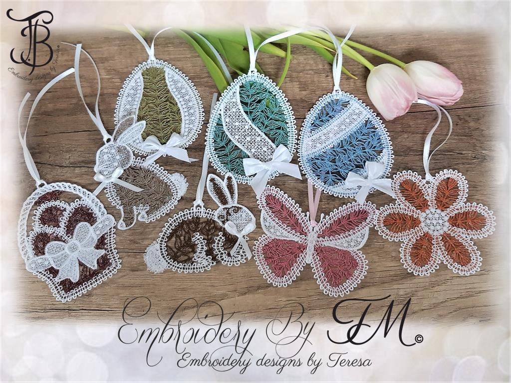 Set Easter designs FSL/bobbin lace/4x4 hoop – Embroidery by TM ...