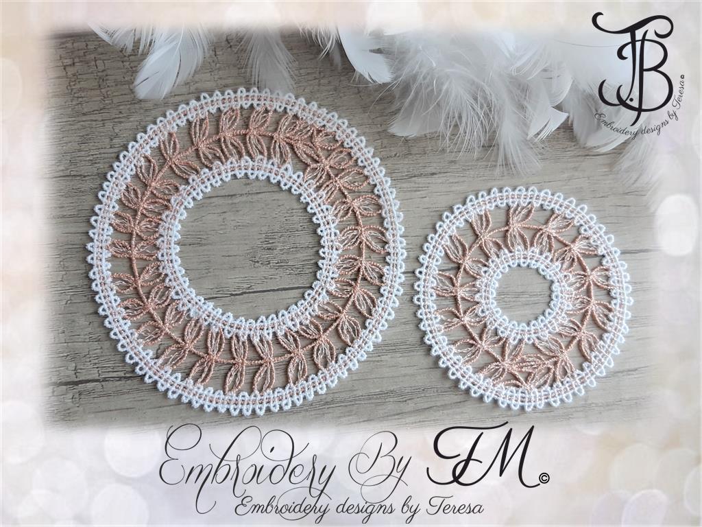 "Oo" bobbin lace - FSL/4x4 hoop – Embroidery by TM - designs by Teresa ...