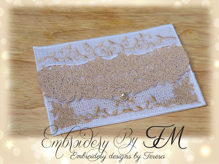 Envelope FSL with leaves / 5x7 hoop – Embroidery by TM - designs by ...