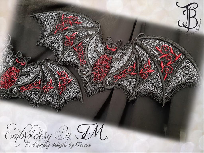 Halloween bat FSL - two sizes / 6x10 and 5x7 hoop – Embroidery by TM ...