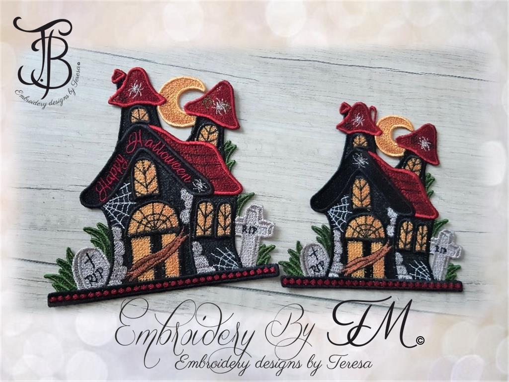 Decoration FSL - Halloween house/ 5x7 and 6x10 hoop – Embroidery by TM ...