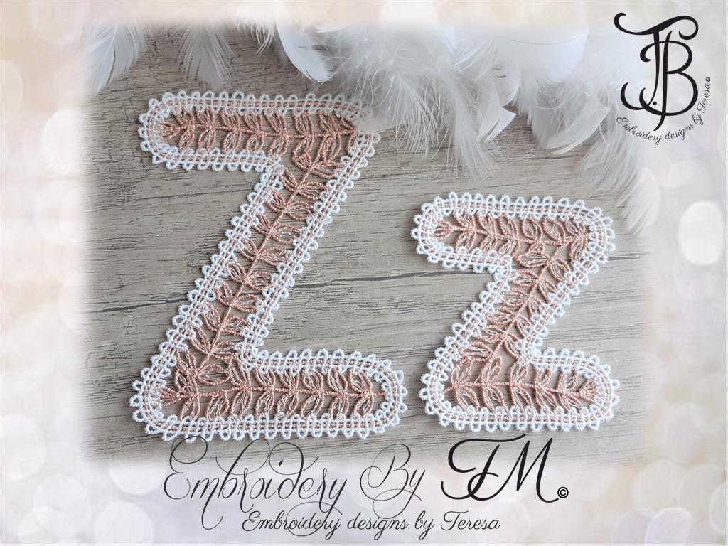 "Zz" bobbin lace - FSL/4x4 hoop – Embroidery by TM - designs by Teresa ...